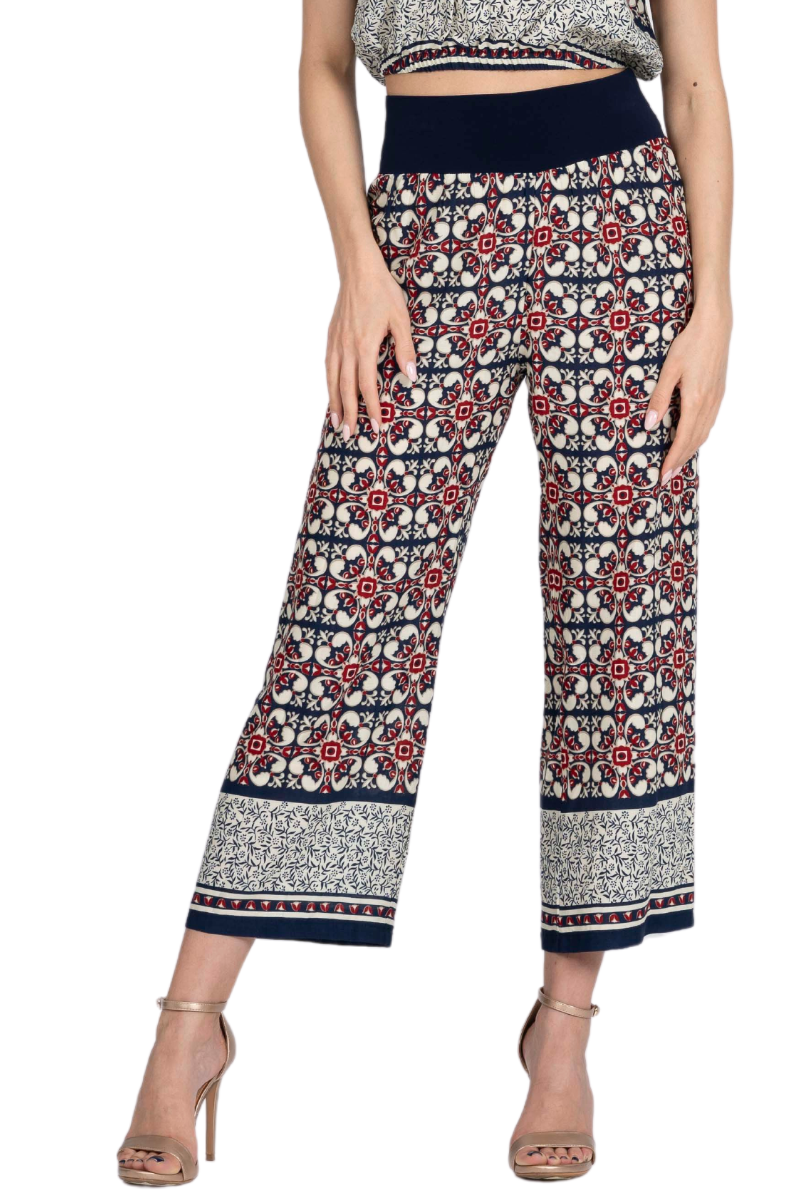 Tile Print Cropped Tango Pants | Tango Pants – conDiva