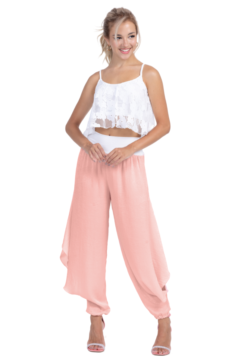 White Lace Loose Crop top | Argentine Tango Attire – conDiva