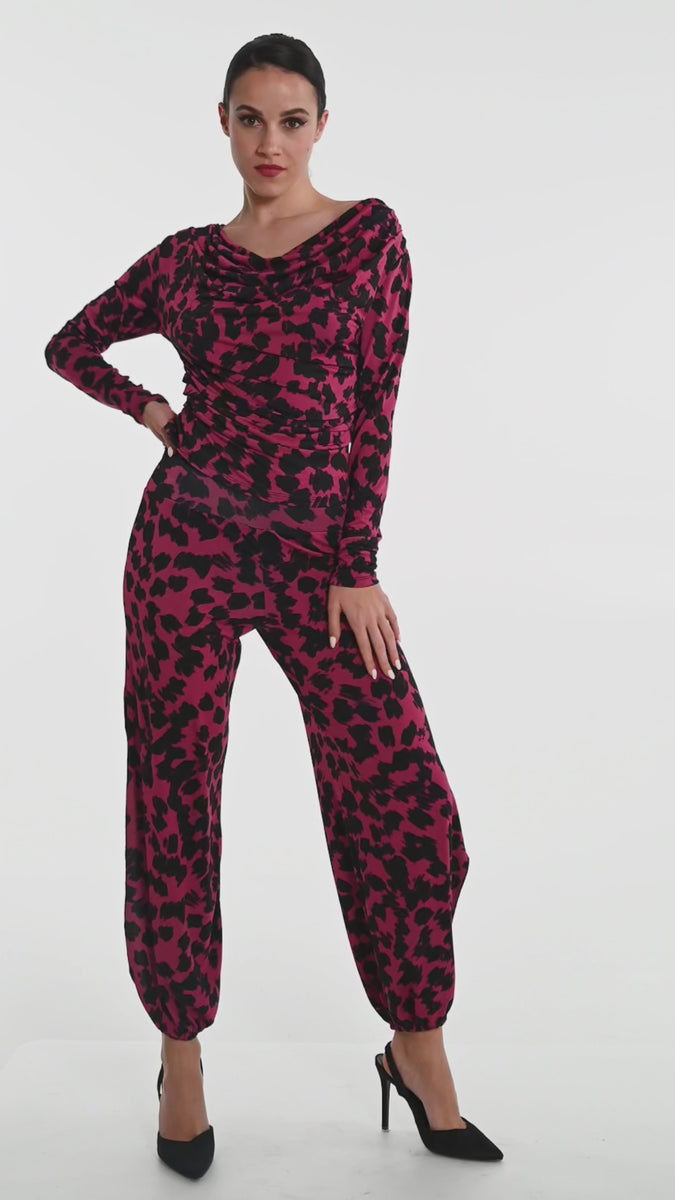 Hot Pink Animal Print Babucha Tango Pants | Tango Attire – conDiva