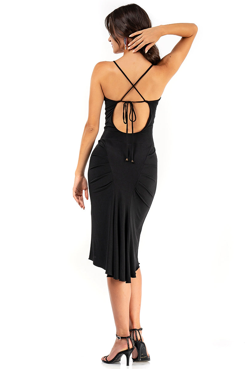Small Tail Tango Dress With Spaghetti Straps | Tango Attire – conDiva